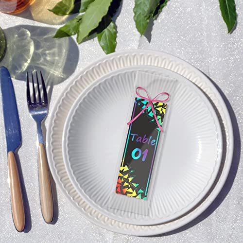 gsnma 50 Set 2 Style Magic Scratch Rainbow Bookmarks Making Kit Rainbow Scratch Paper for Kids Students Christmas Party Favor Scratch Paper DIY Bookmarks Bulk with Scratching Tools Satin Ribbon