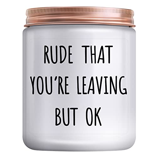 Best Coworker Leaving Gifts for Women, Going Away New Job Farewell Goodbye Gift for Coworkers Women Men Friend Boss Colleagues Lavender Candles