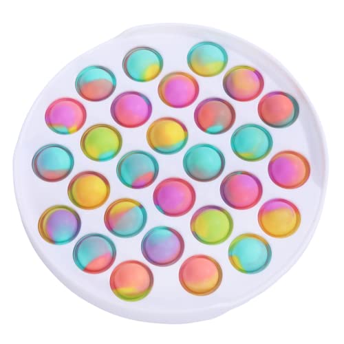Mio Toys - Push & Pop Sensory Fidget Toy, Relieve Stress and Anxiety, Increase Focus and Attention, for Adults and Kids, Food Grade Silicone, Washable, Eco-Friendly (Tie-Dye Circle)