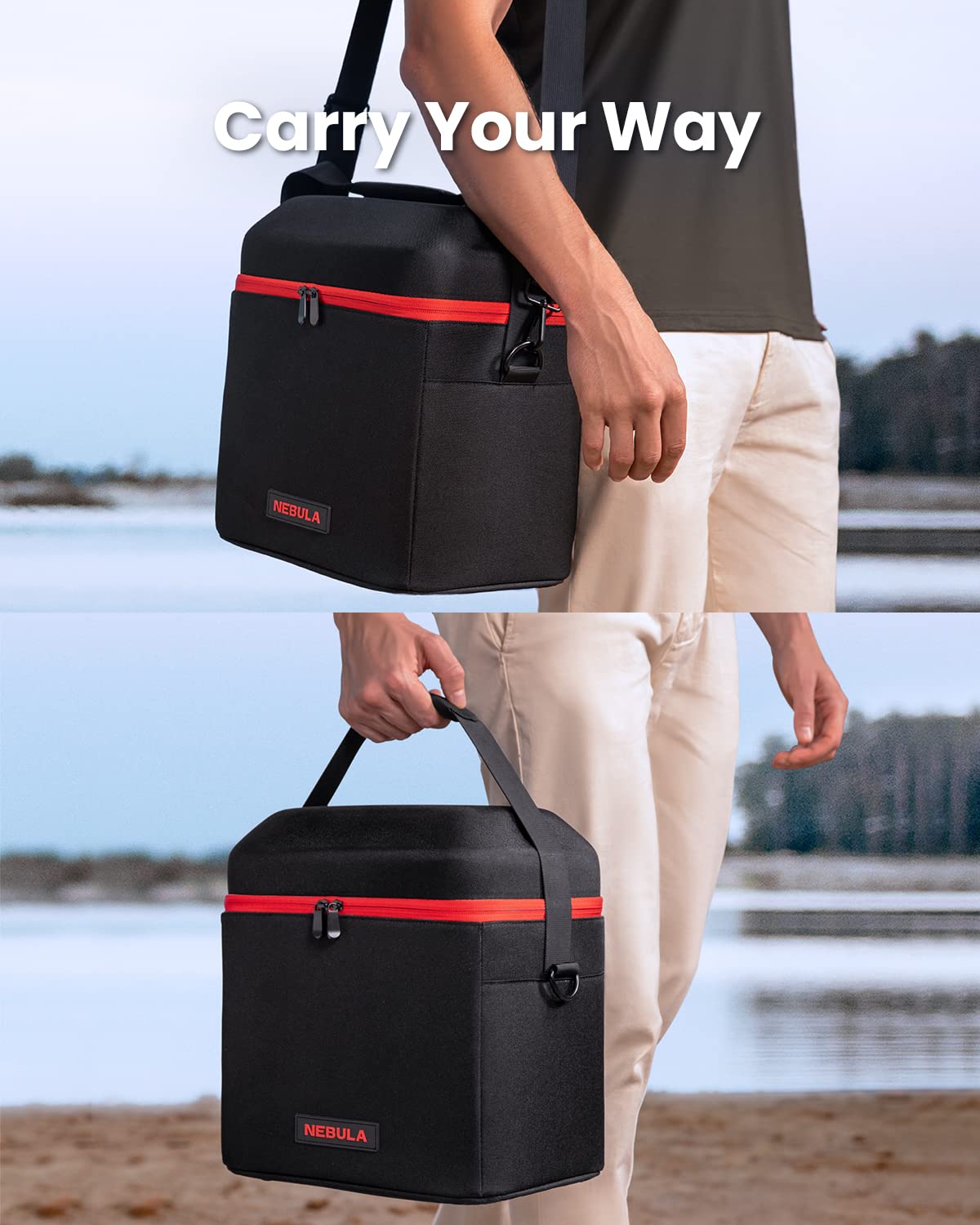 NEBULA Cosmos Laser Travel Case, Customized for Cosmos Laser Series, Waterproof and Protective Polyester with Anti-Collision Material, Hand and Shoulder Strap Included