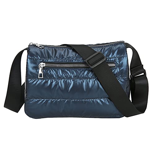 Quilted Crossbody Bag for Women Puffy Shoulder Bag Padded Puffer Messenger Bag Hobo Bag with Inner Pocket