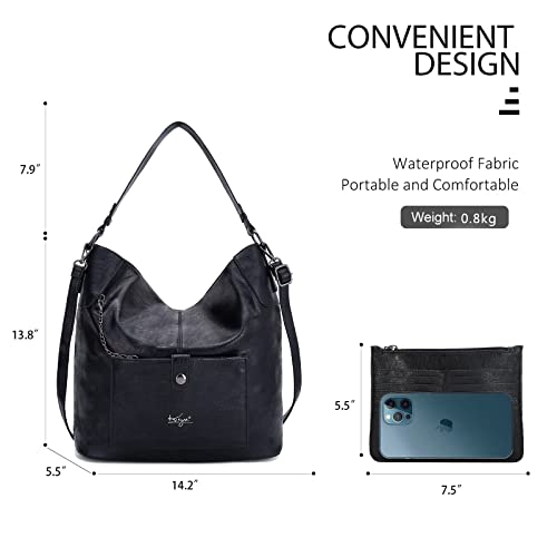 Handbags for Women Large Leather Ladies Hobo Bag Fashion Handbag Wallet Shoulder Bag