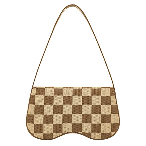 JW PEI Women's Becci Knitted Shoulder Bag (Brown & Beige)