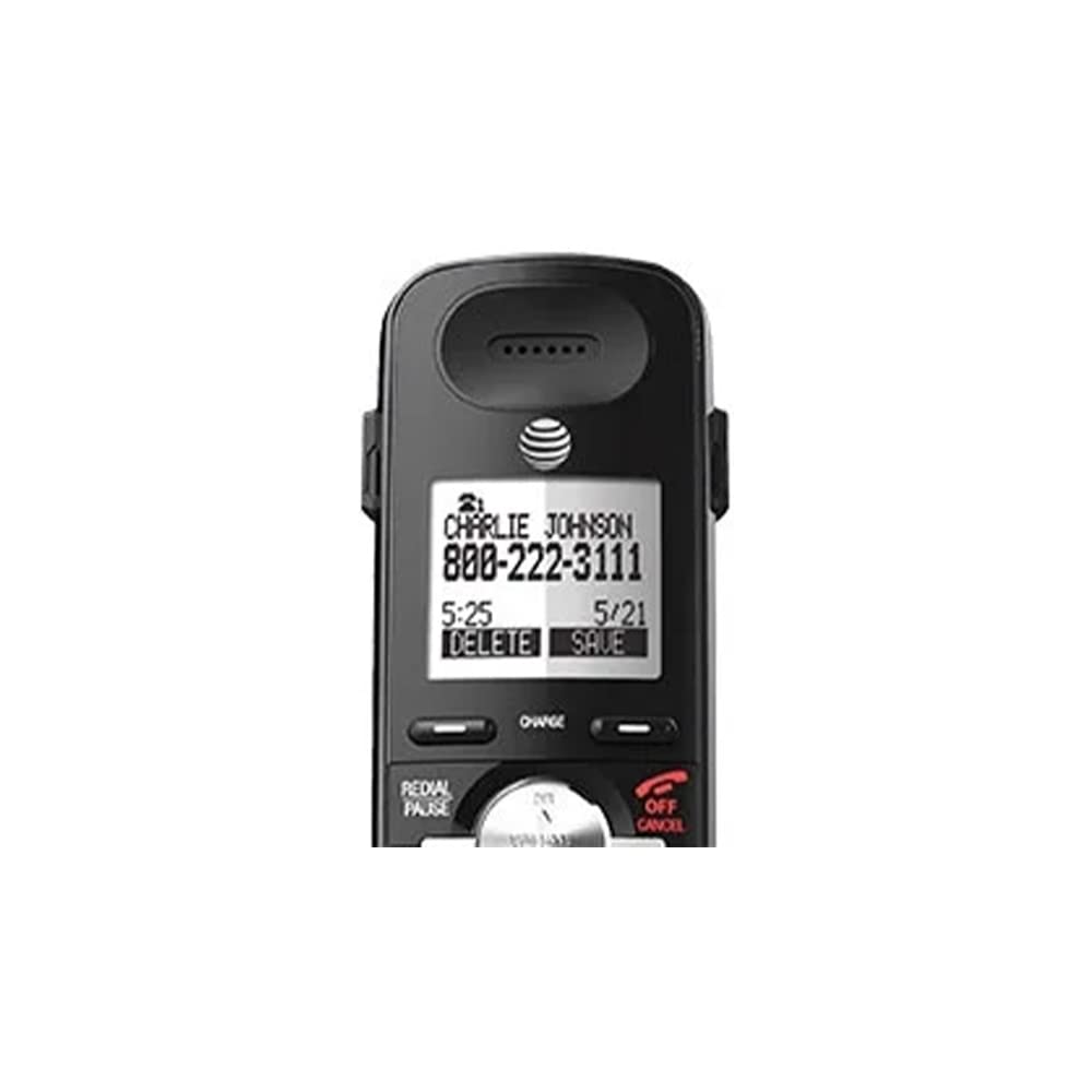 AT&T TL88102BK DECT 6.0 2-Line Expandable Cordless Phone with Answering System and Dual Caller ID/Call Waiting, 3 Handsets, Black