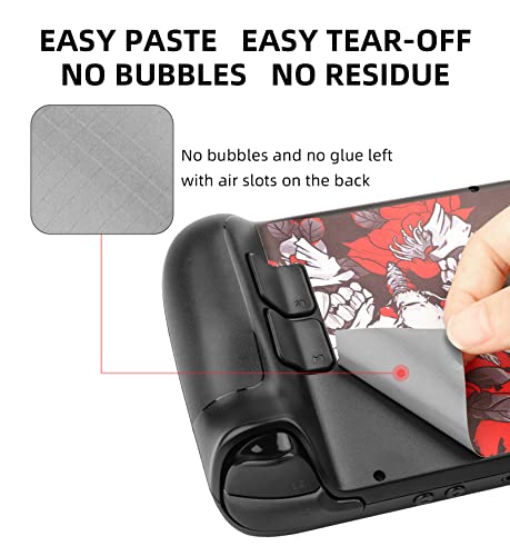 Cicilemo Protective Skin Decal for Steam Deck, Anti-slip Scratch-resistant Skins Stickers Set Compatible with Steam Deck Handheld Gaming PC(Brighting Red)