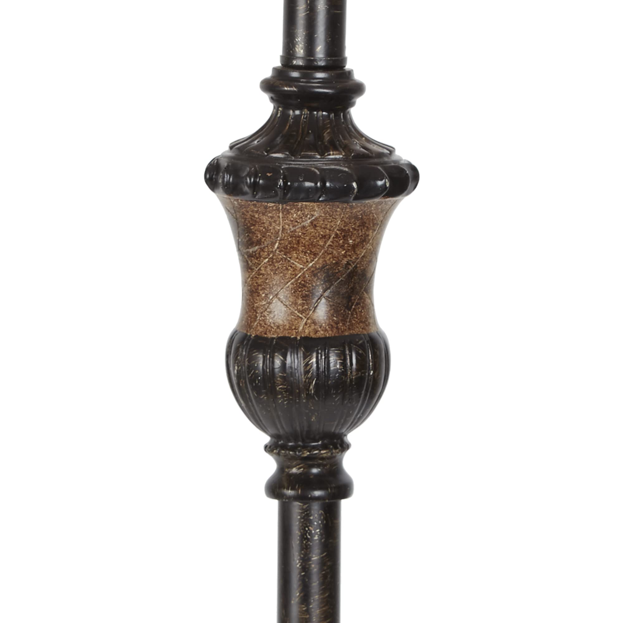 Decor Therapy Traditional Resin Floor Lamp with Bell Shade, Golden Bronze