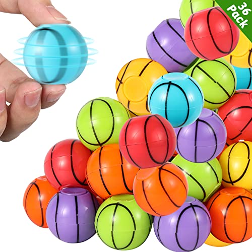 SCIONE 36pack Basketball Party Favors for Kids 4-8 8-12 Basketball Sports Fidget Spinner Goodie Bag Stuffers Classroom Prizes Return Gifts for Kids Birthday Valentines Party Favors