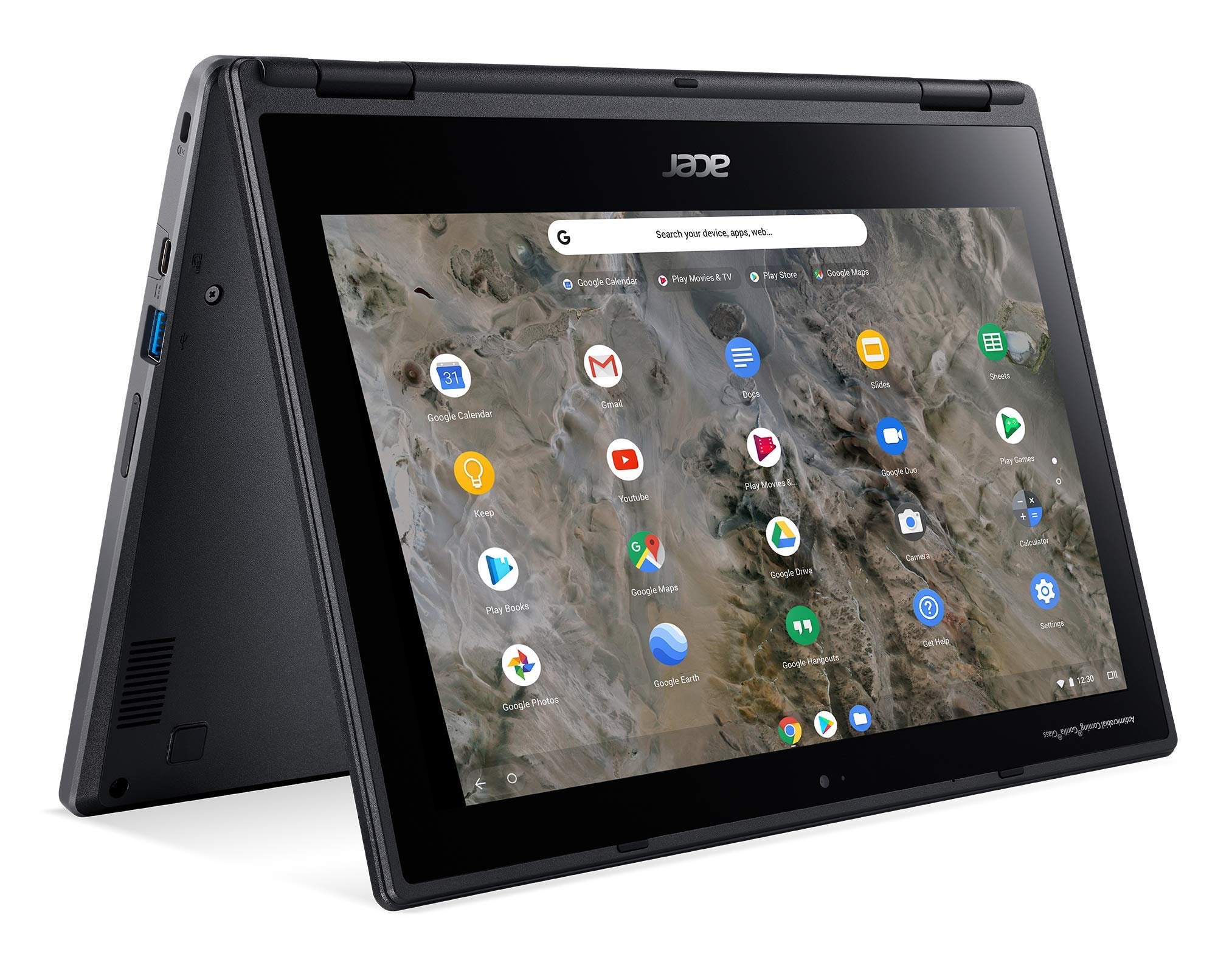 Acer Chromebook Spin 311 R721T-62ZQ 11.6" Touchscreen 2 in 1 Chromebook - 1366 x 768 - A-Series A6-9220C - 4 GB RAM - 32 GB Flash Memory - Shale Black - Chrome OS - AMD Radeon R5 Graphics - in-pl