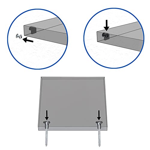 STAUBER Best Floating Shelf (4" x 8", Clear Acrylic, Classic Style, Pack of 3)