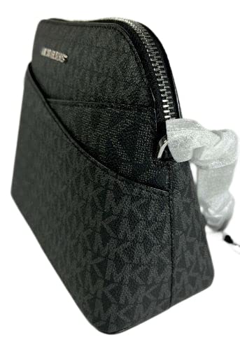 Michael Kors Jet Set Medium Crossbody Leather Handbag (BLK)