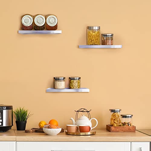 STAUBER Best Floating Shelf (4" x 8", Clear Acrylic, Classic Style, Pack of 3)