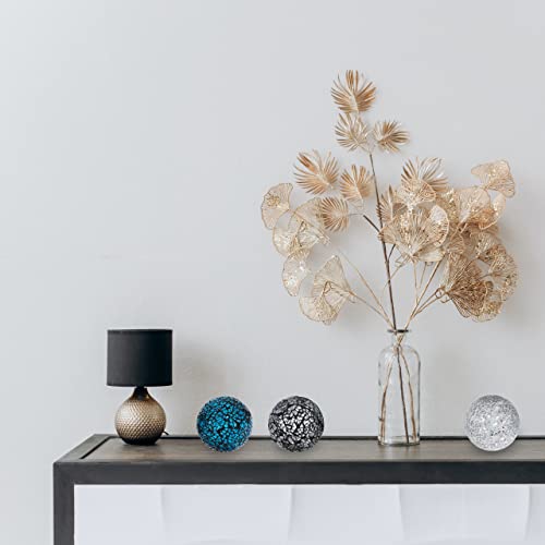 6 Pieces Decorative Glass Balls 2.4" Small Mosaic Sphere Decorative Orbs Centerpiece Balls for Bowls, Vases, Dining Table Decor, Diameter 2.4 Inches (B, 6)
