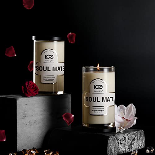 100HRS Highly Scented Candle 3.14x6, 18.5oz - Longest Burning Time Wax, Smokeless Cotton Wick, Pleasant Relaxing Romantic Scents, Popular Gift for Home, Women, Men - Soul Mate