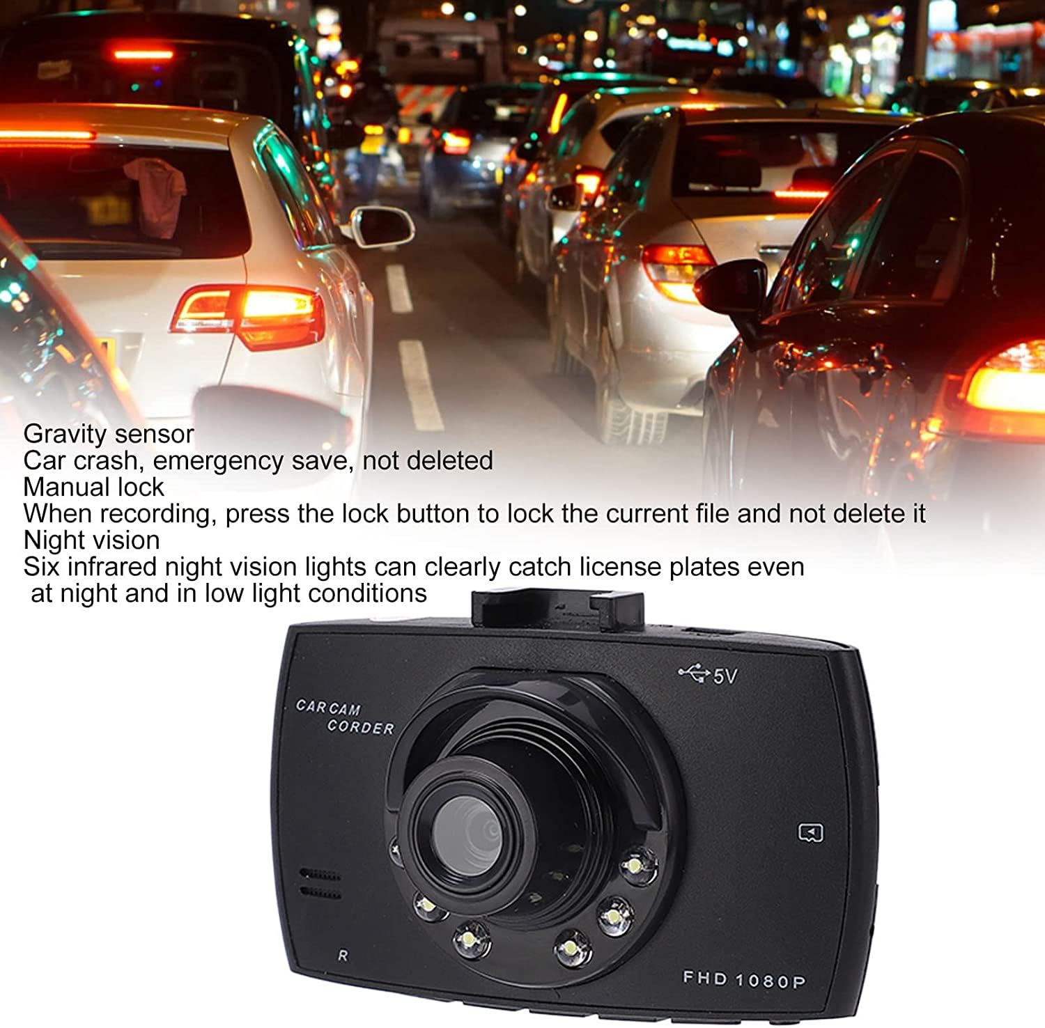 Dash Cameras for Cars 1080P Full HD Driving Recorder with 2.7" IPS Screen,170°Wide Angle Car Camera,Loop Recording, 24H Parking Monitor,Motion Detection,G-Sensor,WDR
