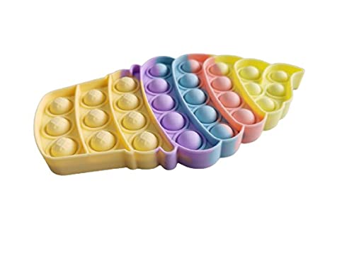 K&W Push Pop It Popsicle Cone – Ice Cream Sensory Silicone Fidget Toys – Stress Relief, Autism & Anti-Anxiety – Flexible, Odorless & Easy to Play - Perfect for Elderly, Adults & Kids | Colorful