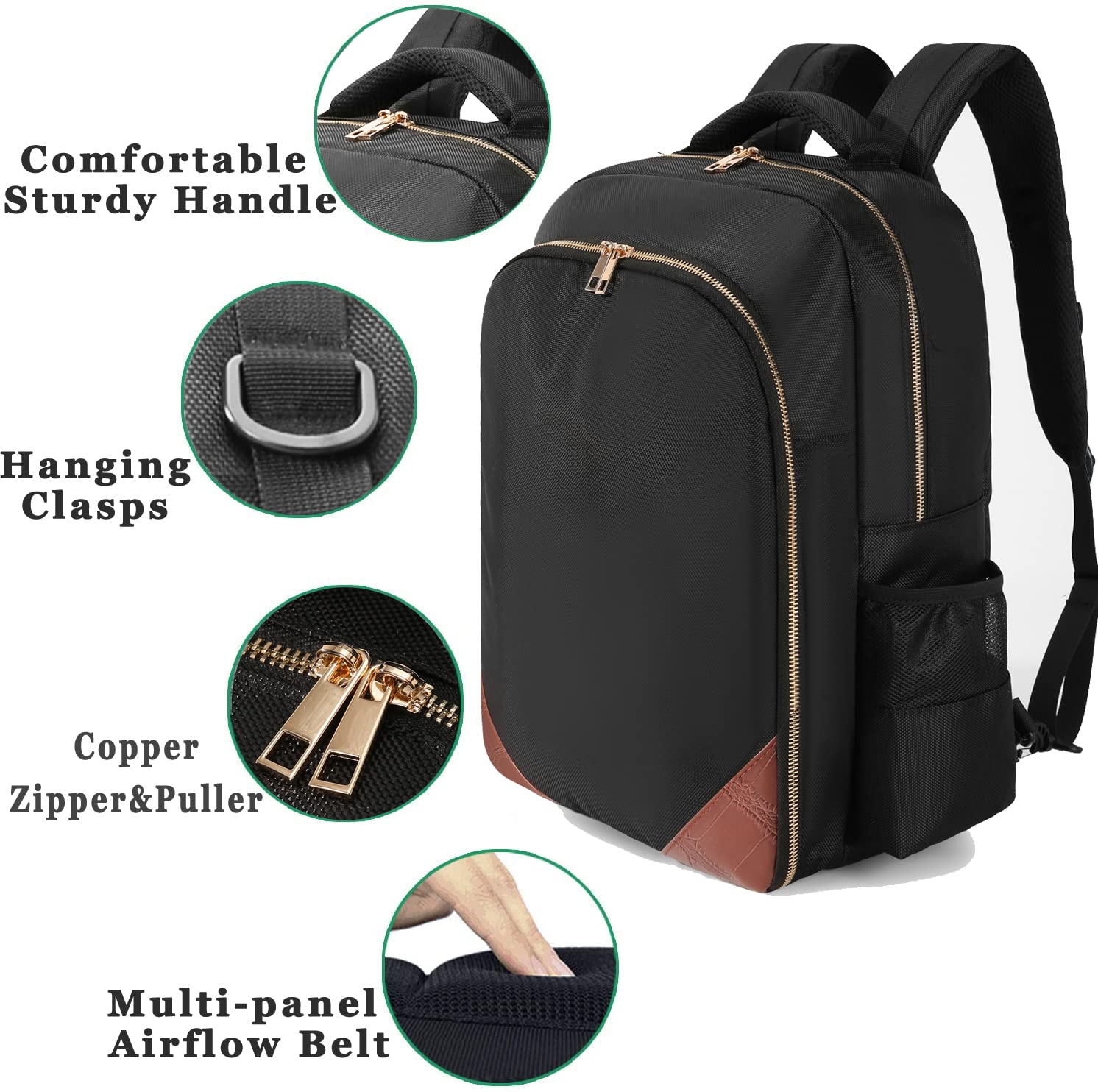 Travel Backpack Bag for Barbers and Hairstylist; Organizer Case for Clippers and Supplies Travel Bag for Barbers Tools with USB Port with PU
