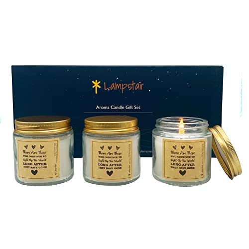 Memorial Candle Gifts Bereavement Present Sympathy Gift Ideas Lovers Friends Families, Natural Scented Candles - Candle Gift Set Vanilla Lavender (Vanilla Lavender, There are Those 3oz 3pack)