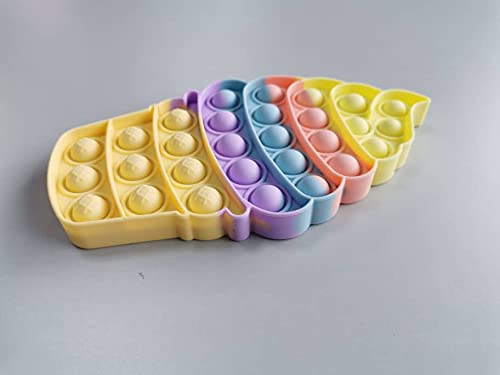 K&W Push Pop It Popsicle Cone – Ice Cream Sensory Silicone Fidget Toys – Stress Relief, Autism & Anti-Anxiety – Flexible, Odorless & Easy to Play - Perfect for Elderly, Adults & Kids | Colorful