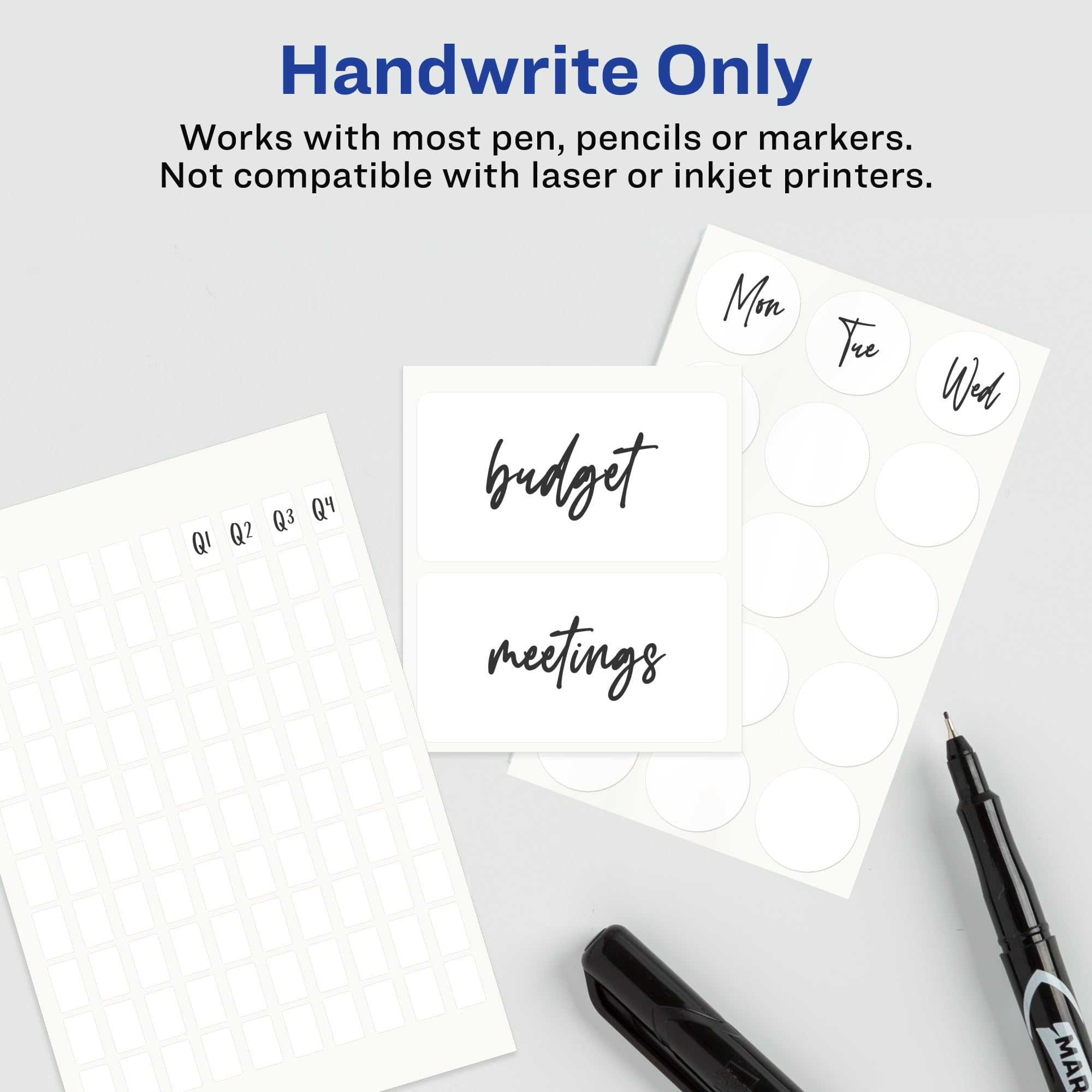 Avery Permanent File Folder Labels 2.75 x 0.625 Inches, White 156 labels