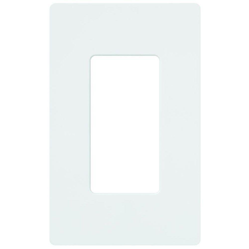 Lutron Claro 1 Gang Decorator/Rocker Wallplate, Gloss, White (1-Pack) | CW-1-WH