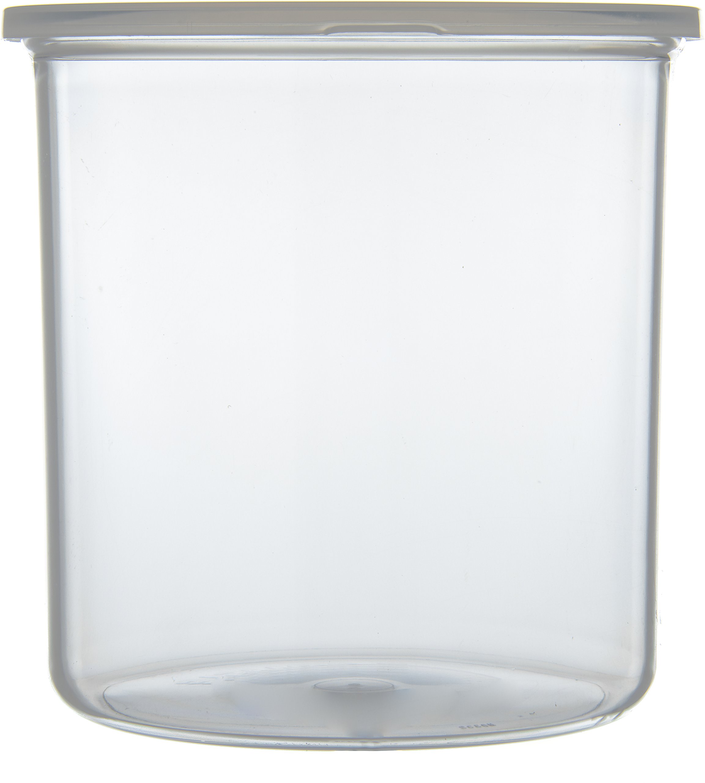 Carlisle FoodService Products Classic Round Storage Container Crock with Lid for Kitchen, Restaurants, Home, Plastic, 2.7 Quarts, Clear