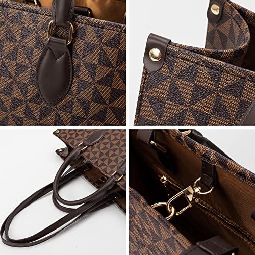Handbags for Women Large Tote Purses Designer Shoulder Bags Top Handle Satchel Fashionable Leather Handbag (brown)