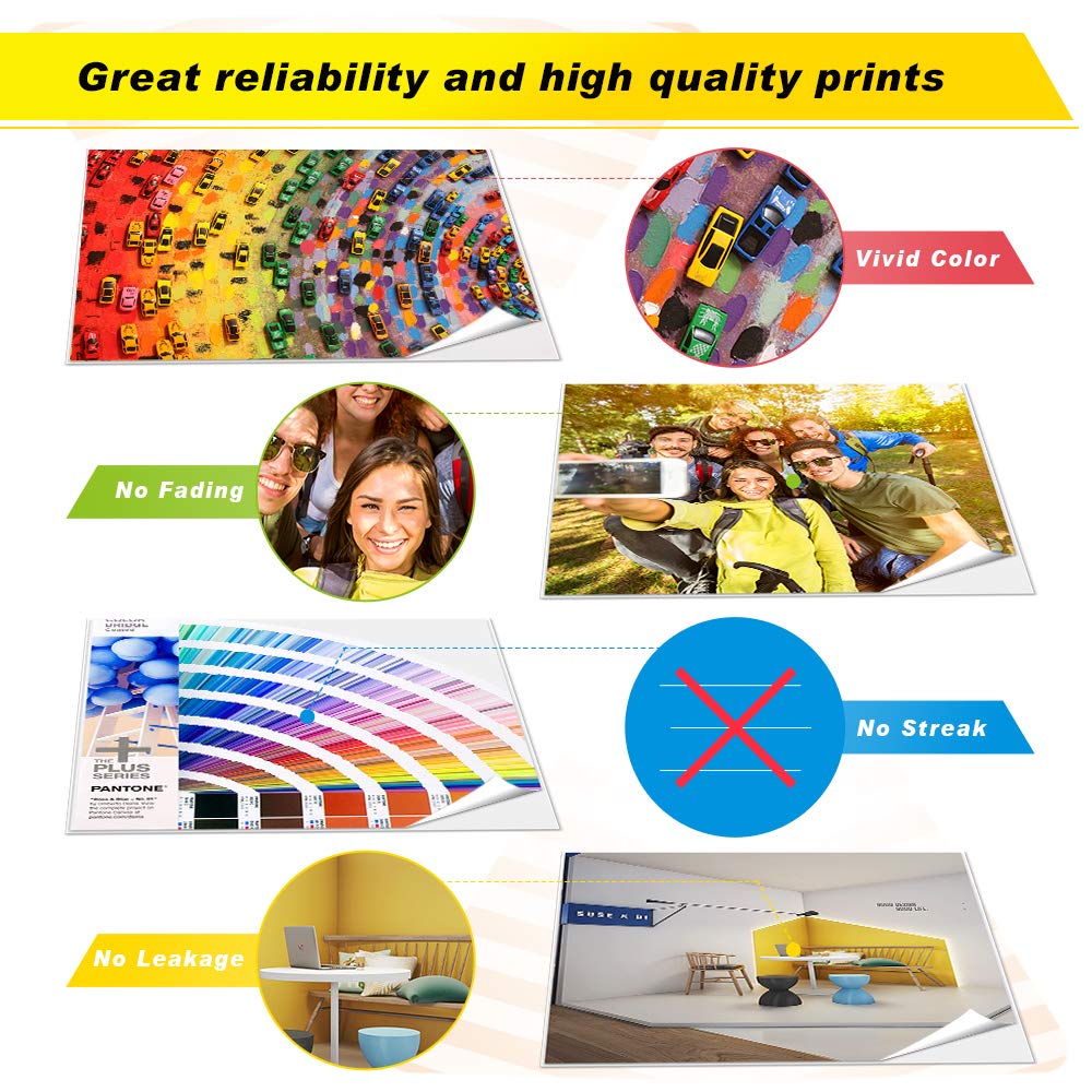 v4ink Remanufactured T902XL Ink Pack Replacement for Epson 902XL T902XL (4-Pack, K/C/M/Y) Work with Epson Workforce Pro WF-C5210, WF-C5290, WF-C5710, WF-C5790 Printers