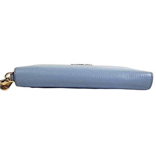 Michael Kors Jet Set Travel Continental Zip Around Leather Wallet Wristlet (Pale Blue)