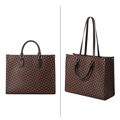 Handbags for Women Large Tote Purses Designer Shoulder Bags Top Handle Satchel Fashionable Leather Handbag (brown)