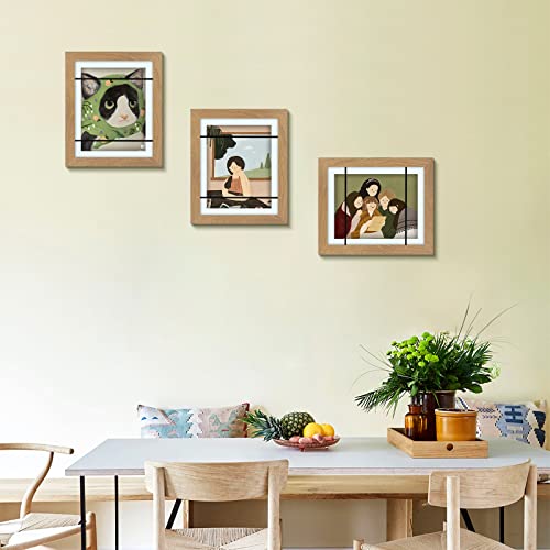 Frametory, 10x12.5 Kids Artwork Frames - Magnetic Front Opening, Tempered Glass, Tan Interchangeable Frames Can Hold About 50 PCS Artwork, Drawing, Paintings, Pictures, Art - Set of 4