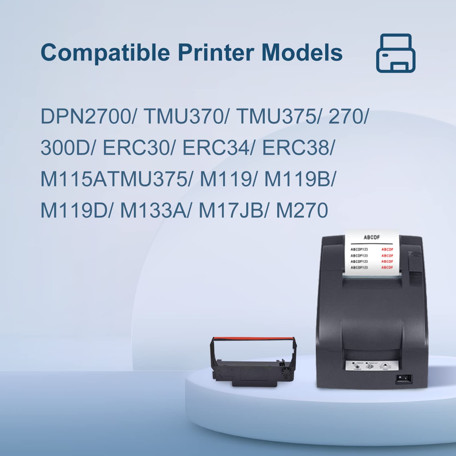 24 Pack ERC30 ERC-30 ERC 30 34 38 B/R Black Red Compatible with Ink Ribbon Cartridge for use in ERC38 NK506