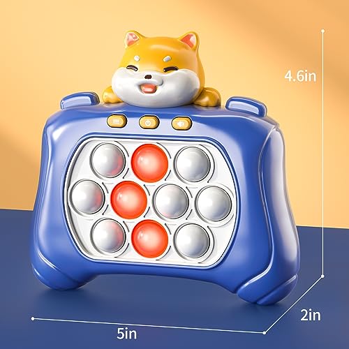 TEMI Pop Fidget Push Game, Handheld Game for Kids 6-8, Squeeze Sensory Push Bubble Stress Light Up Toy, Birthday Gifts for 8-12 Year Old Boys, Girls, Teens