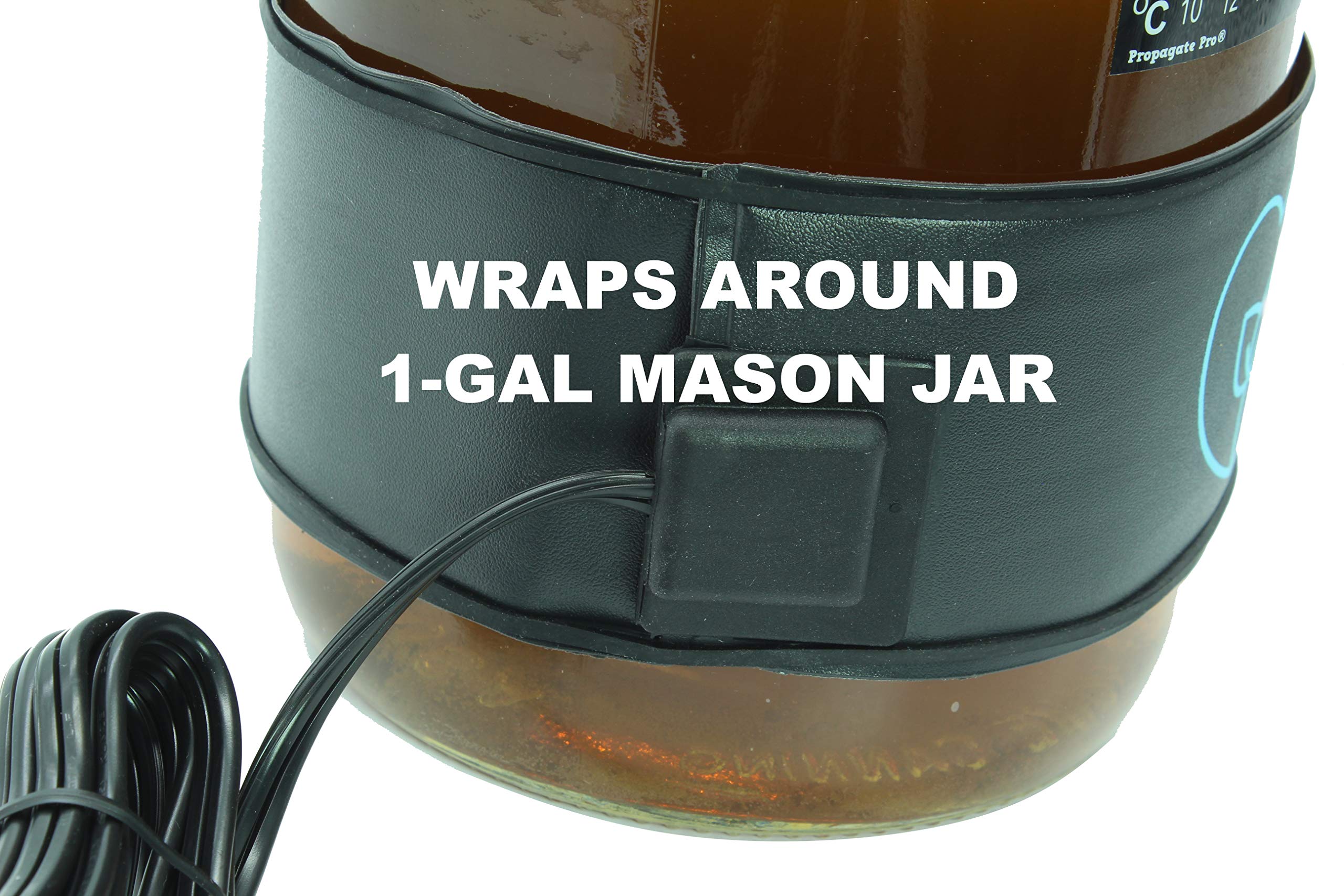 Wrap Around Kombucha Heater Belt | Propagate Pro Brewing and Fermentation Heat Mat Warmer | Keeps Your SCOBY Happy and Productive with Stickon Thermometer