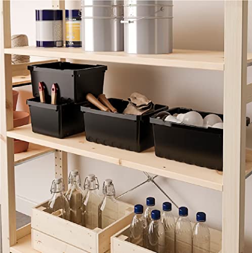 UPPSNOFSAD Storage Organizer Box Black 9 ¾x6 ¾x4 ½ "/1 Gallon (Pack of 2)