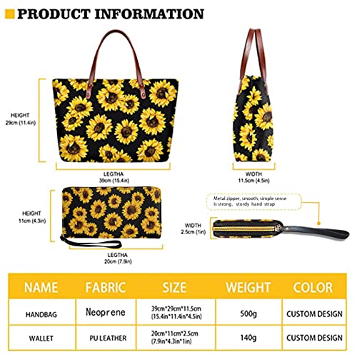 SCRAWLGOD Dragonfly Hippie Heart Tie Dye Design Handbags Wallets Set for Womens Tote Bag Shoulder Top Handle Bags with Zipper Long Purse