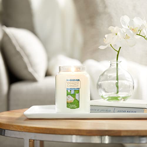 Yankee Candle Lemon Lavender Scented, Classic 22oz Large Jar Single Wick Candle, Over 110 Hours of Burn Time & Large Jar Candle Clean Cotton