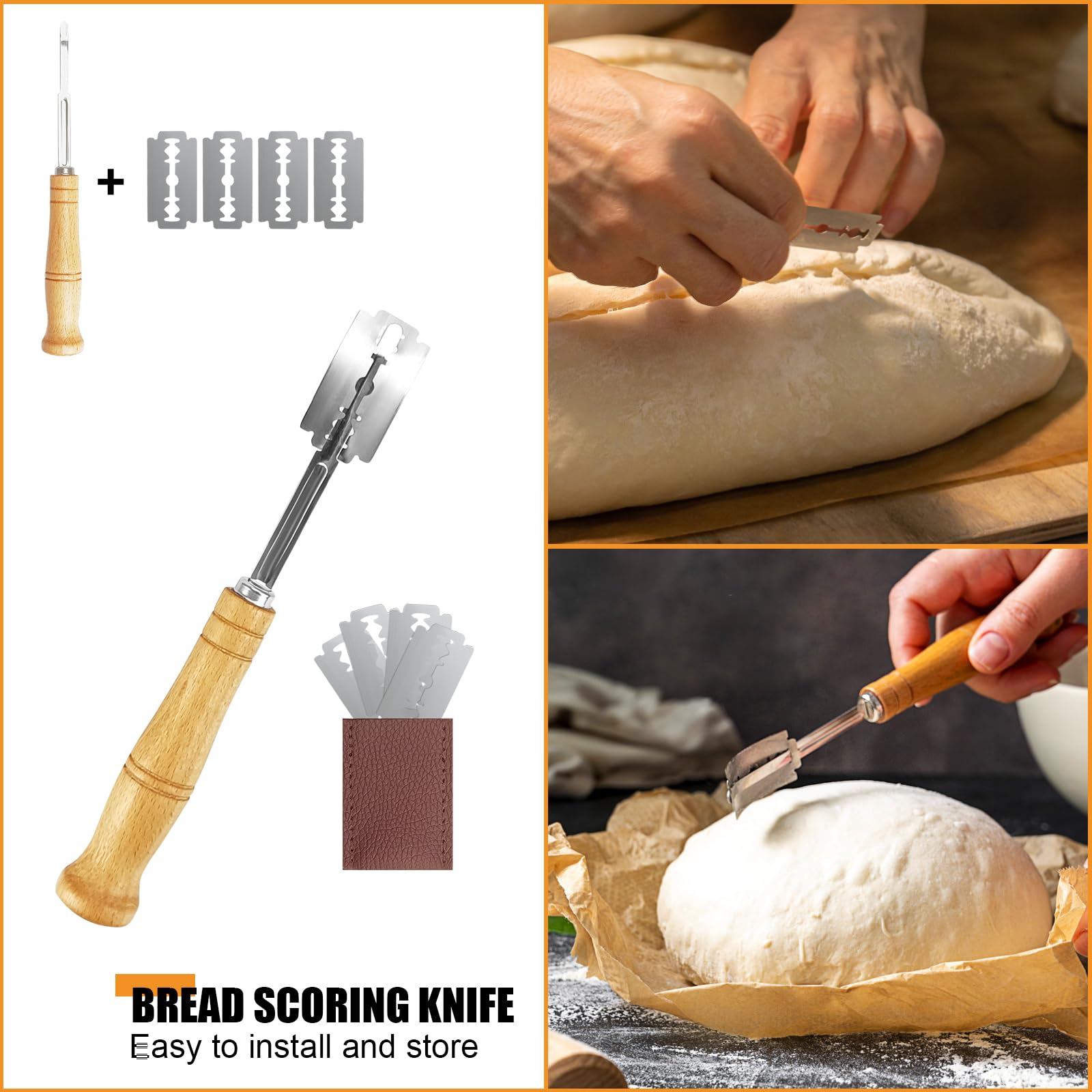 Proofing Baskets for Bread Baking, Round 9” Sourdough Starter Kit, Bannetons Bread Proofing Baskets, Sourdough Bread Baking Supplies