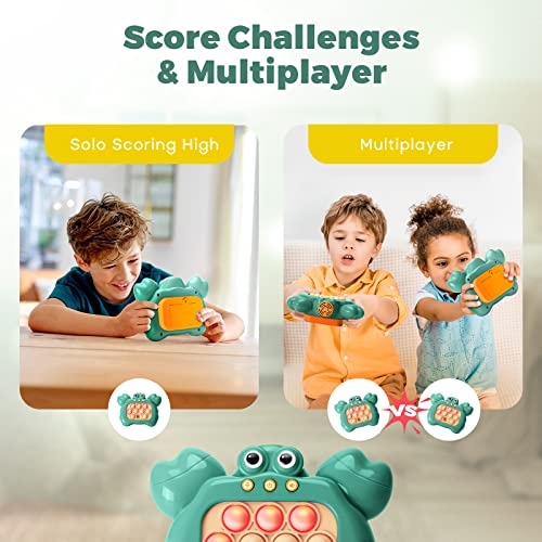 Quick Push Game Pop Game It Fidget Toys Light up Pattern Popping Game Puzzle Game Machine Anti-Anxiety Autism Sensory Toy for Children Adults