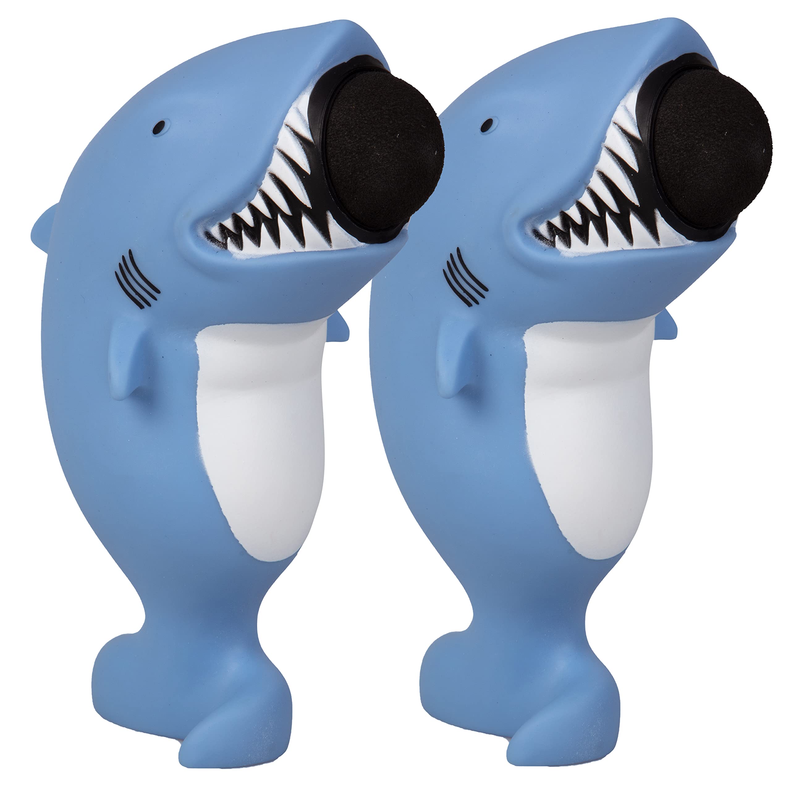 Hog Wild Shark Popper Toy 2-Pack - Launch Foam Balls Up to 20 Feet, Indoor/Outdoor Fun, 12 Balls Included, for All Occasions - Ages 4+ | Exciting & Entertaining Playtime