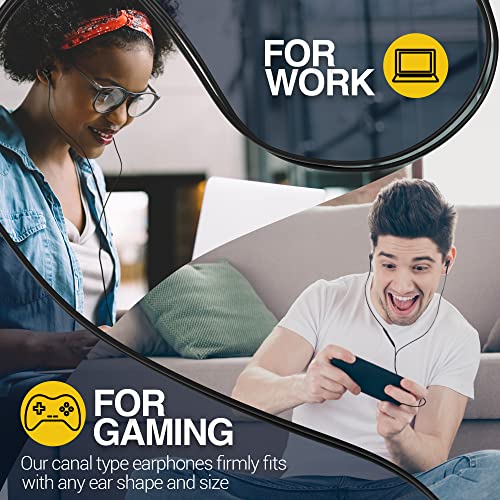 Samsung AKG Earbuds Original 3.5mm in-Ear Earbud Headphones with Remote & Mic for Galaxy A71, A31, Galaxy S10, S10e, Note 10, Note 10+, S10 Plus, S9 - Includes Includes 3.5mm to Type-C Adapter - Black