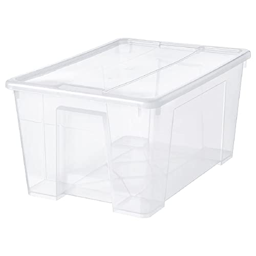 I-K-E-A SAMLA Transparent Box with Lid, Clear 22 ½x15 ¼x11 Inches 12 Gallon