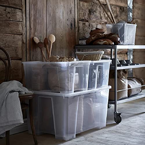 I-K-E-A SAMLA Transparent Box with Lid, Clear 22 ½x15 ¼x11 Inches 12 Gallon