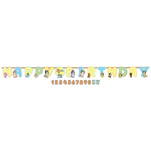 Bluey Age Letter Banner - 10" x 10 1/2" | Multicolor | 1 Pc.