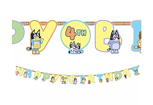 Bluey Age Letter Banner - 10" x 10 1/2" | Multicolor | 1 Pc.