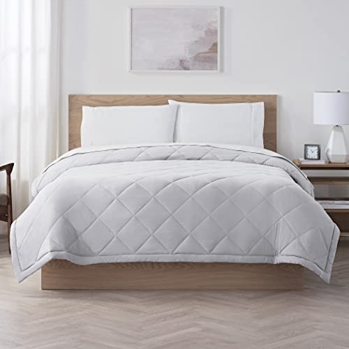 Serta Supersoft Cooling Lightweight Throw Blanket for Bedding and Couch for All Season, Twin/Twin XL, Micro Chip