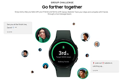 Samsung Galaxy Watch 4, 44mm, Black - Water Resistant, Wireless smartwatch, Multisport Tracker, Sport Band, Wi-Fi/Bluetooth only - SM-R870NZKCXAA (Renewed)