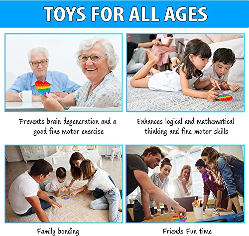 10pcs Random Silicone Tie-dye Push pop Bubble Fidget Toy, Autism Special Needs Stress Reliever, Squeeze Sensory Tools to Relieve Emotional Stress for Kids Adults,Party Toys