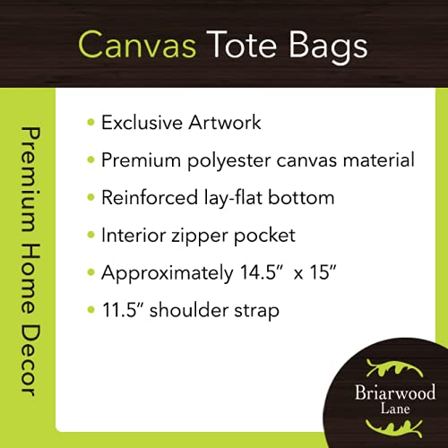 Briarwood Lane Paradise Flip Flops Summer Canvas Tote Bag 14.5" x 15"