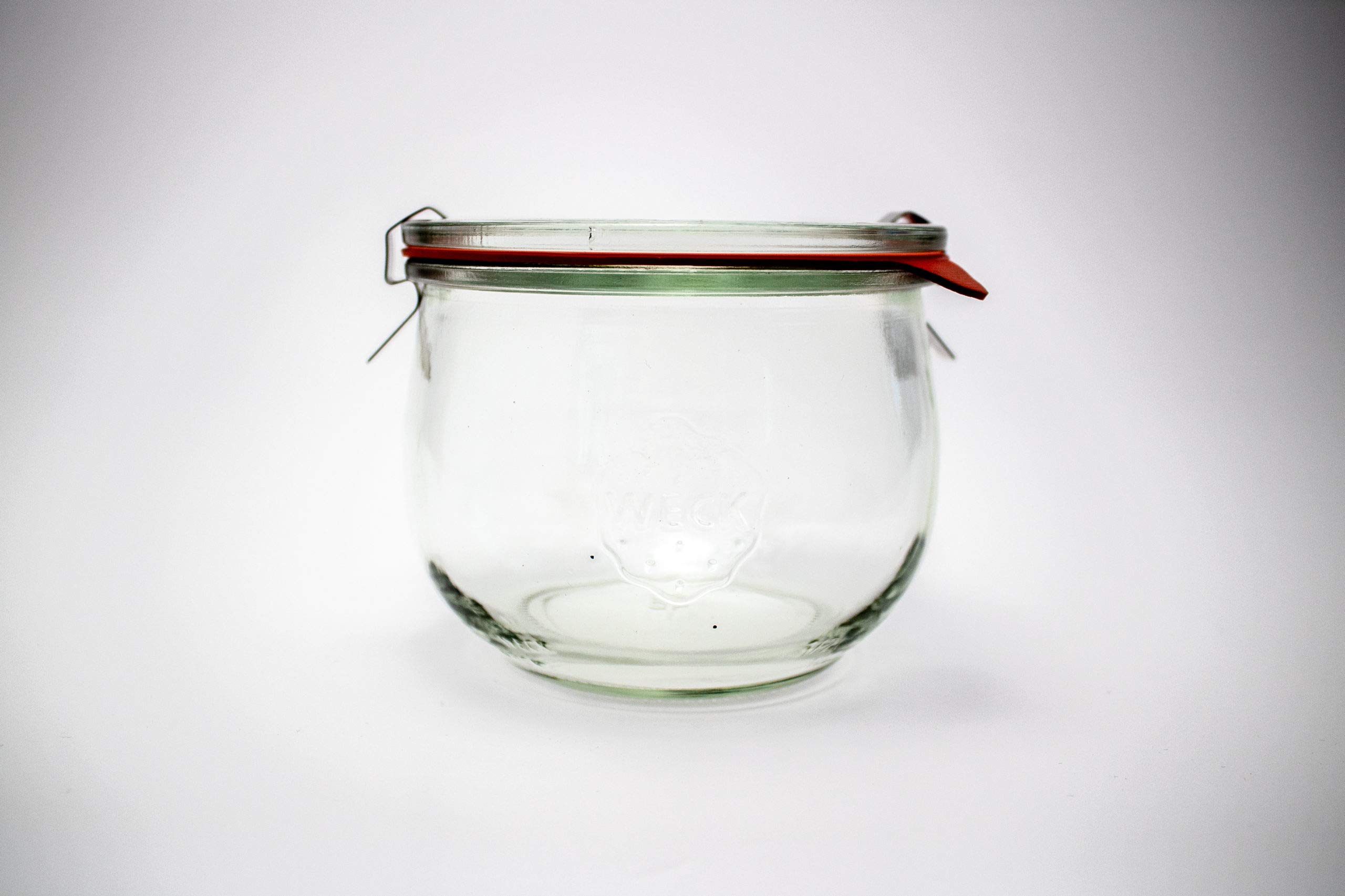 Weck Tulip Jars 744-19.6 fl. oz Food Storage Containers With Lids Airtight, Canning Jars, Spice Jars, Cereal Container and Sourdough Starter Jars - 2 Pack of 1/2 L Tulip Shape Glass Jars
