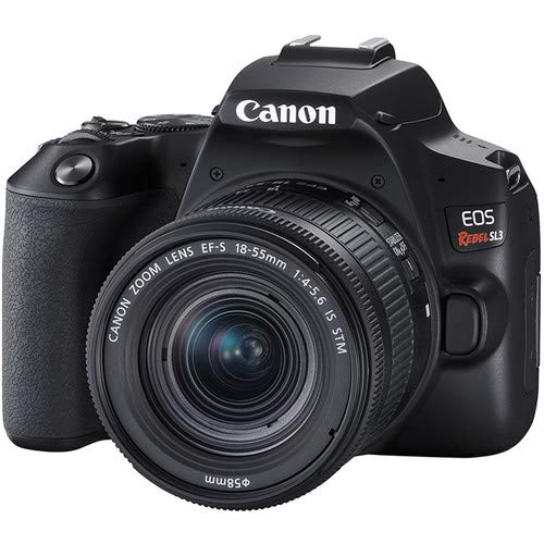 Canon EOS Rebel SL3 DSLR Camera with EF-S 18-55mm f/4-5.6 is STM Lens + 2Pcs 32GB Sandisk SD Memory + Digital Flash + Filter & Macro Kits + Backpack + 50" Tripod + More